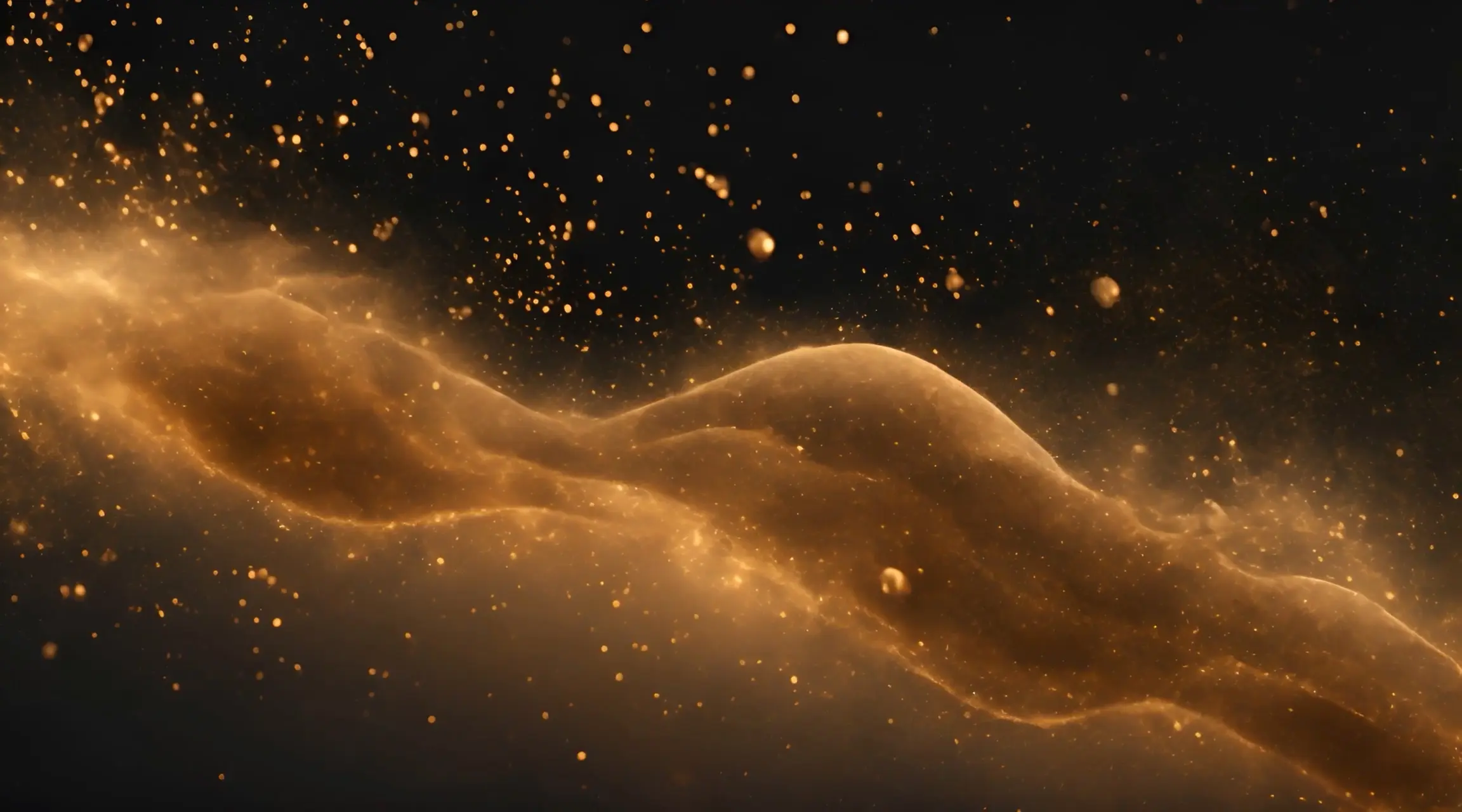 Gold Dust Particles Floating Video Backdrop | Videos